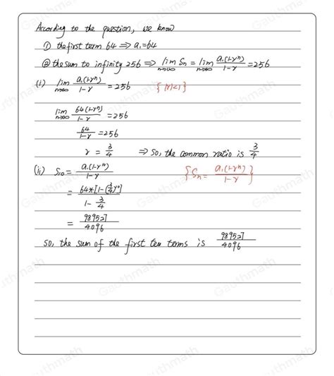 Image result for Geometric Progression Sum to Infinity