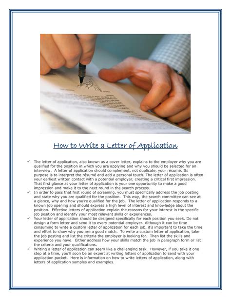 Image result for Write Application Letter