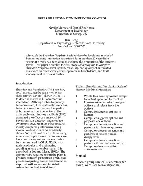 Image result for Level of Automation PDF