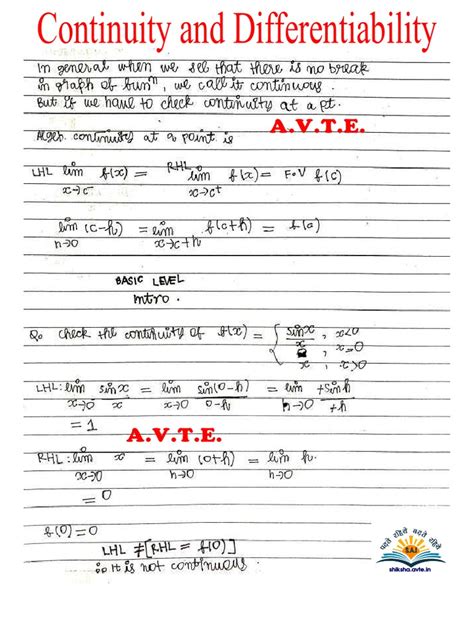 Image result for Example 20 Continuity and Differentiability