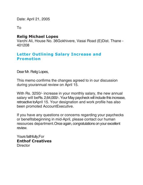 Image result for Formal Letter Format Promotion