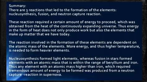 Formation of Elements in the Big Bang and Stellar Evolution | PPTX