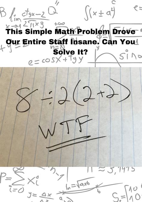 Image result for Easiest Math Problem