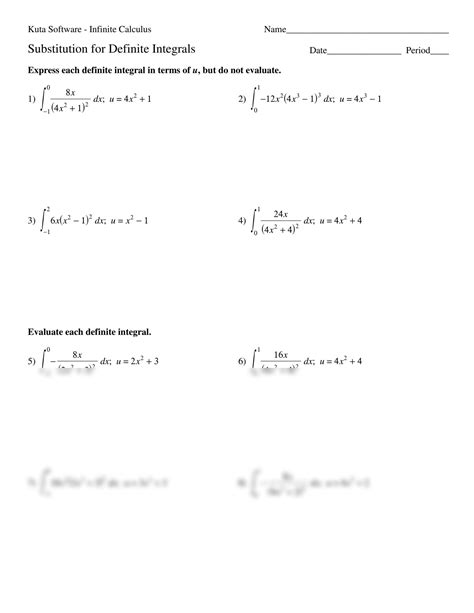 Image result for Solving Definite Integrals Using Substitution
