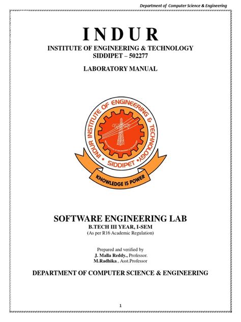 Image result for Software Engineering Lab Manual PDF