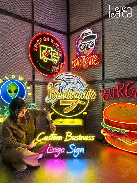 Custom Neon Sign Logo, Custom Neon Logo, Neon Logo Sign, Business Sign ...