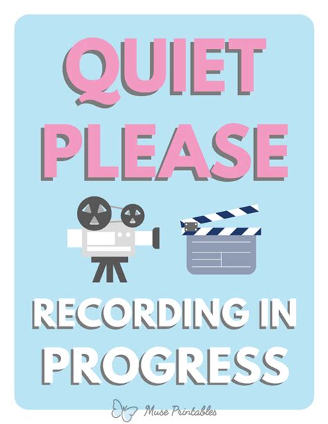 Image result for Filming in Progress Sign Printable