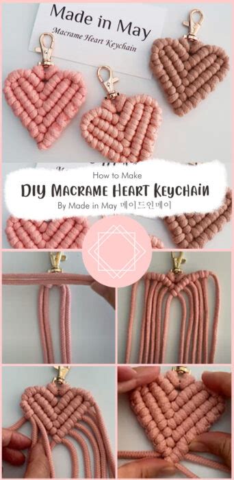 Image result for Heart Macrame Keychain Tutorial
