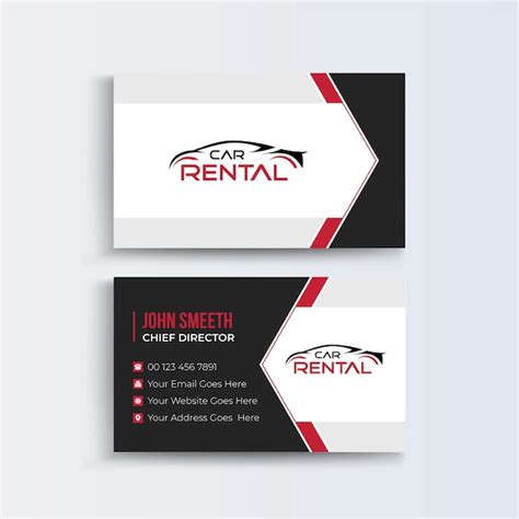 Premium Vector | Business card for a rental company