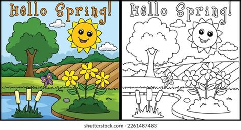 Image result for Hello Spring Coloring