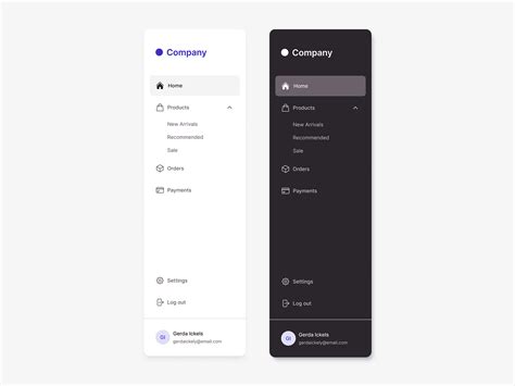 Image result for Sidebar Toggle Button UI Design