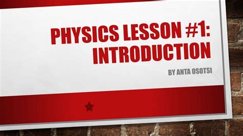 Image result for Basic Physics Lesson 1