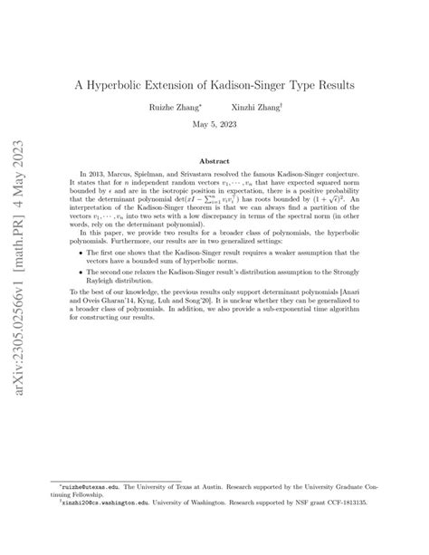 Image result for Kadison-Singer Problem