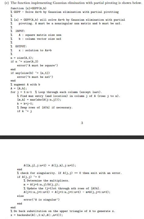 Image result for MATLAB Code for Gaussian Elimination