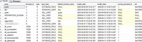 Image result for SQL Server Database Principals