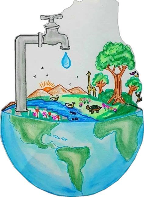 Image result for How to Draw Save Water Drawing