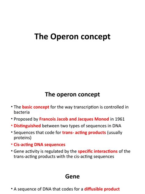 Image result for Operon Theory