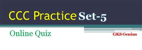 Image result for CCC Practice Set