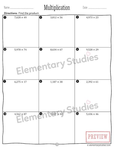 Image result for 4th Grade Multiplication 2-Digit by 2 Digit