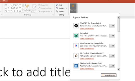 Image result for How to Find Add-Ins PowerPoint