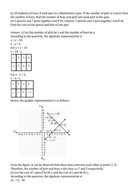 Image result for Class 10 Math Chapter 3 Solution