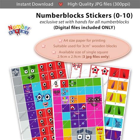 Image result for NumberBlocks Face Stickers