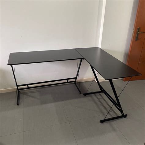 Image result for Computer L-Shape Table Simple