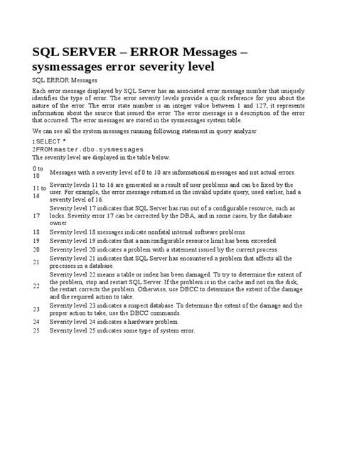 Image result for Declare Error SQL Server
