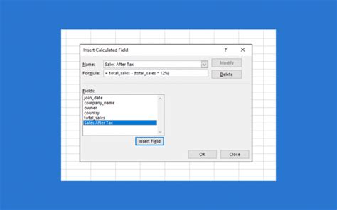 Image result for Adding Calculated Field to PivotTable