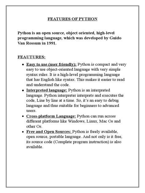 Image result for Features of Python Programming Language