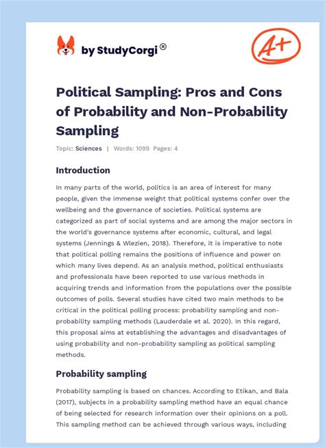 Image result for Probability Sampling Pros and Cons