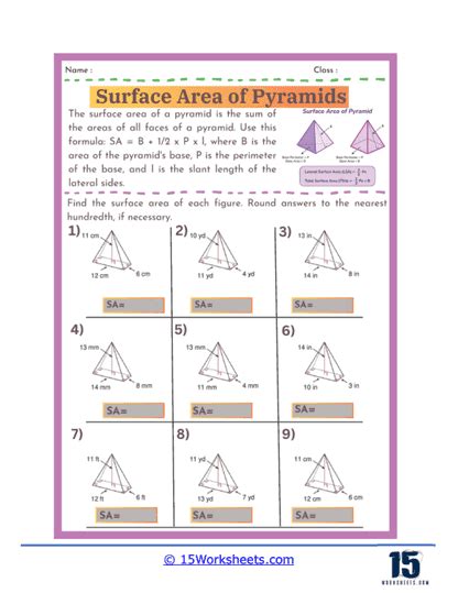 Image result for Volume of a Triangular Pyramid Practice Worksheet