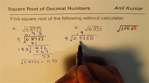 Image result for How to Find Root of Decimal Number