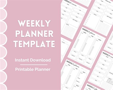 Image result for Basic Weekly Planner Printable