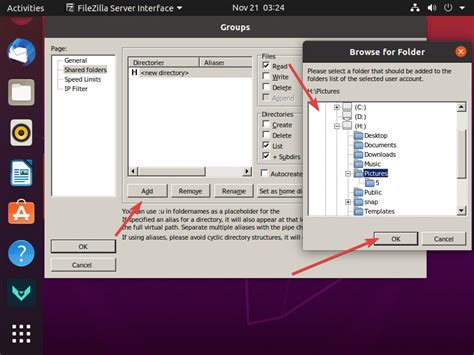 Image result for Add Virtual Path for Linux for FileZilla Example