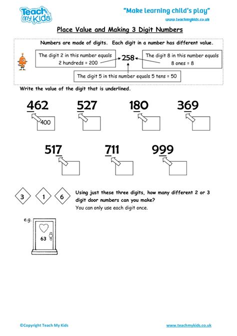 Image result for Place Value 3-Digit Numbers Worksheets