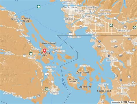 Image result for Topographical Map of Salt Spring Island