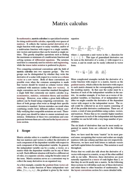 Image result for Matrix Calculus