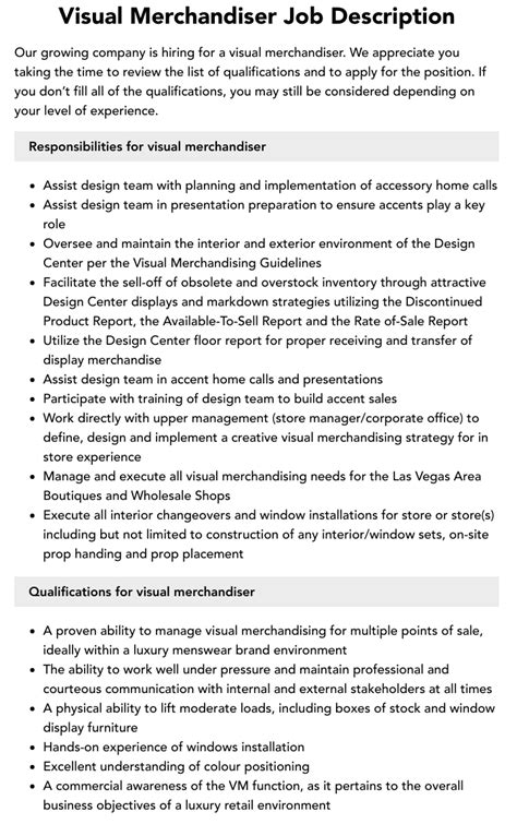 Image result for Visual Merchandiser Jobs