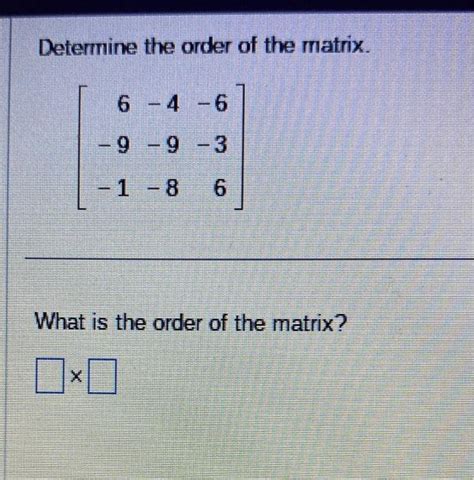 Image result for Order of Matrix Example