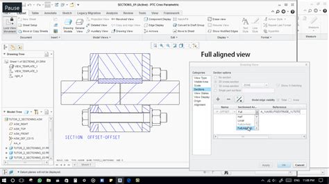 Image result for Partial View Creo Drawing
