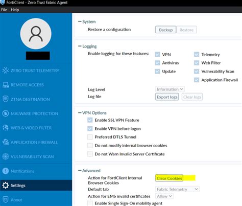 Image result for Fortivpn JavaScript Error