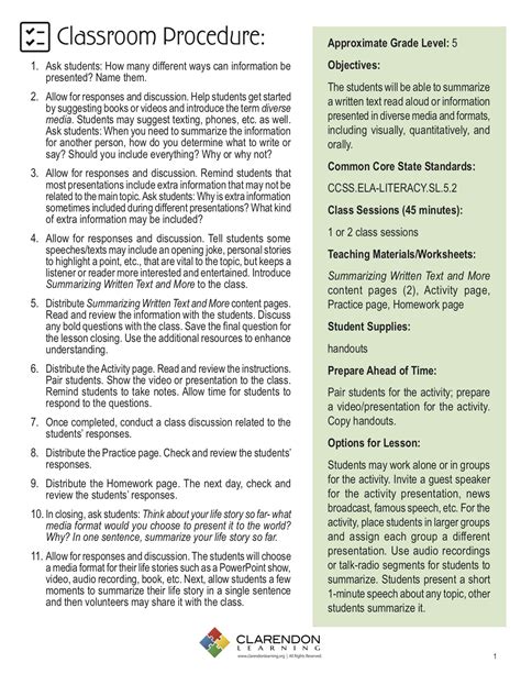 Image result for Summarizing Lesson