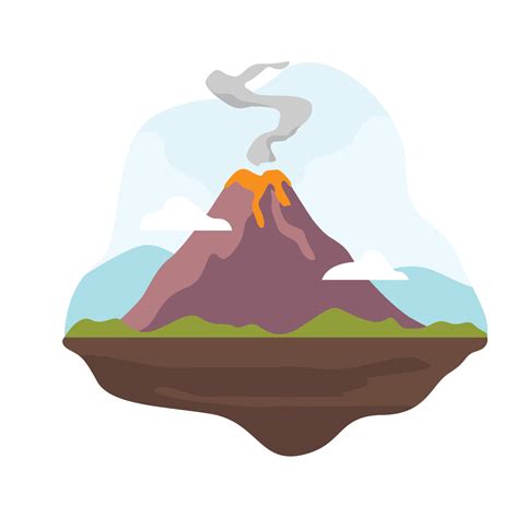Volcano Eruption Illustration 216030 Vector Art at Vecteezy