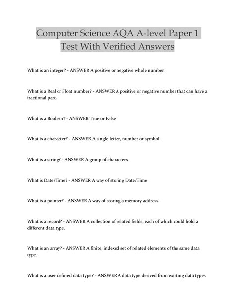 Image result for Computer Science a Level Paper 1