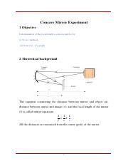 Image result for Spectrometer Experiment Concave Mirror