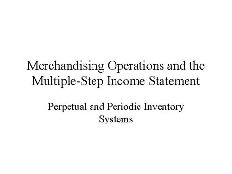 Image result for Merchandising Income Statement Example