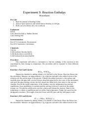 Image result for Lab 15 Reaction Enthalpy Introduction