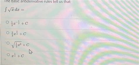 Image result for Basic Antiderivative Rules