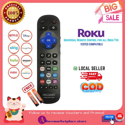 Roku TV Remote Control Universal Remote Compatible for all Roku Remote ...